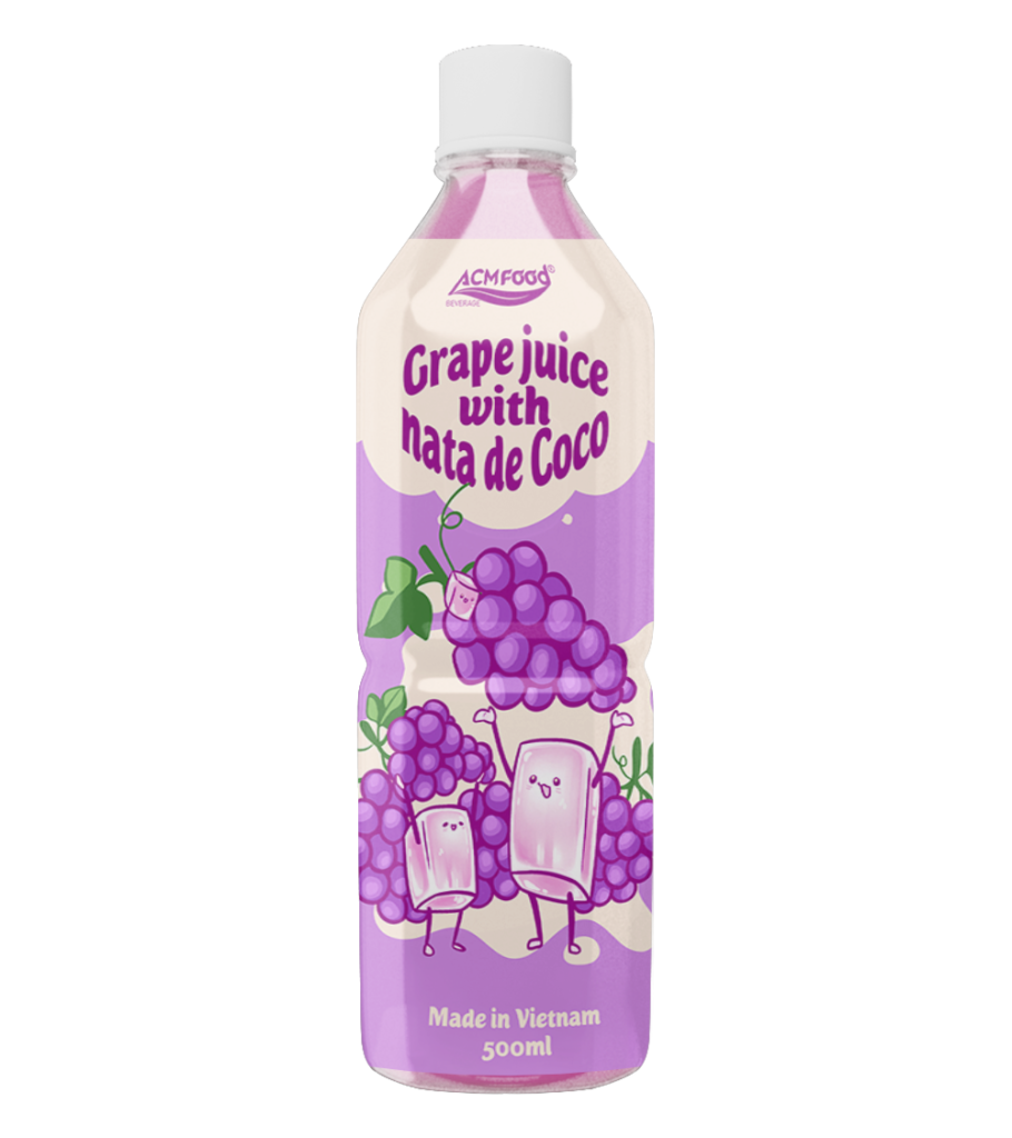 Alu-Can Grape Juice with Nata de Coco | 500ml Export Solution